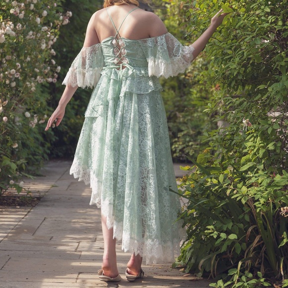 fairy tong london | Dresses | Fairy Tong London Tinker Bell Midi Lace ...